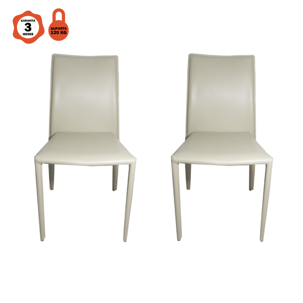 Kit 2 Cadeira Para Cozinha Mesa Sala Jantar Varanda Amanda Design Branco | Leroy Merlin