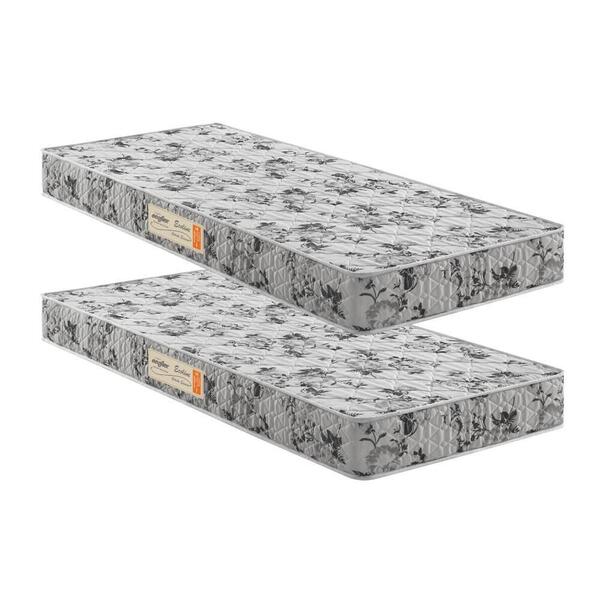 Kit 2 Colchões Solteiro D23 Ecoline Branco Ecoflex | Leroy Merlin