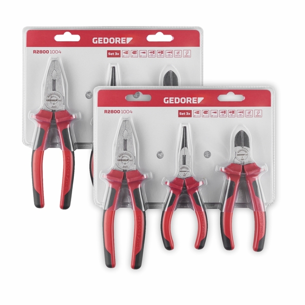 Kit 2 Jogos De Alicates Corte Bico Universal Gedore Red | Leroy Merlin