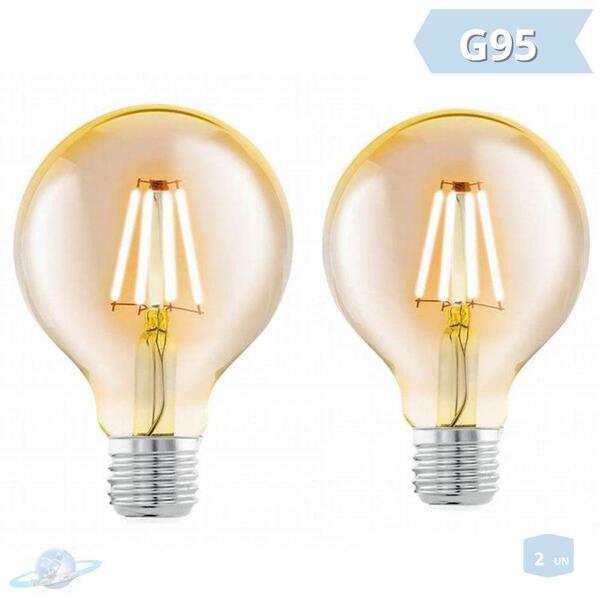 Kit 2 Lâmpadas Filamento Led Retro Vintage G95 | Leroy Merlin