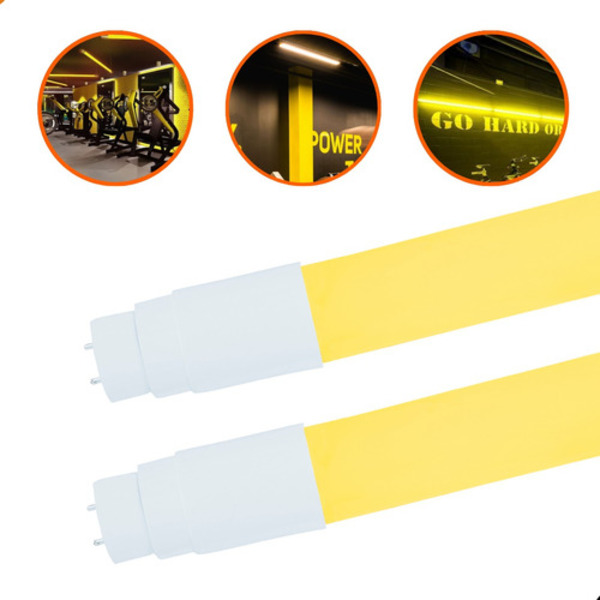 Kit 2 Lâmpadas Tubular Coloridas 20w De Led T8 120 Cm - Amarelo | Leroy ...