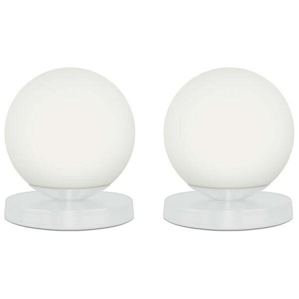 Kit 2 Luminárias De Mesa Globo Orby Branco Base Redonda | Leroy Merlin
