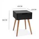 Kit 2 Mesas De Cabeceira Retrô Pés Palito Memphis Laqueado Preto Branco ...