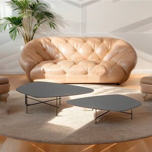 Kit 2 Mesas De Centro Formato Orgânico Capri Dark | Leroy Merlin