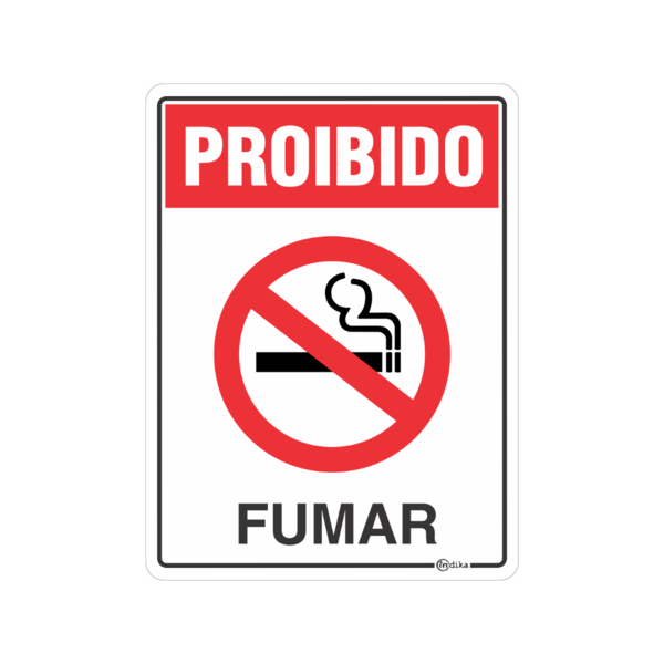Kit 2 Placas Adesiva Comércio Proibido Fumar Neste Local 15x20Cm ...
