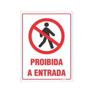 Kit 2 Placas Sinalização Entrada Proibida 15x20Cm Pvc Adesiva | Leroy ...