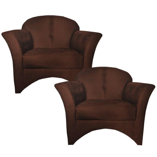 Kit 2 Poltrona Decorativa Marrom Recepção Luxo | Leroy Merlin