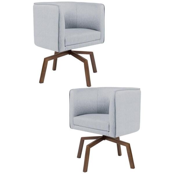 Kit 2 Poltronas Base Ka Madeira Betina C-315 Linho Cinza - Domi | Leroy ...