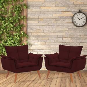 Kit 2 Poltronas Decorativa Opala Marsala Bnn Decor | Leroy Merlin