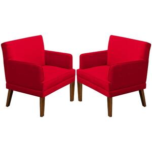 Kit 2 Poltronas Decorativas Pes Madeira Aspen Veludo Sanch | Leroy Merlin