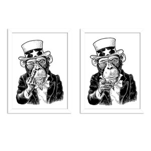 Kit 2 Quadros Decorativos Badass Monkey | Leroy Merlin