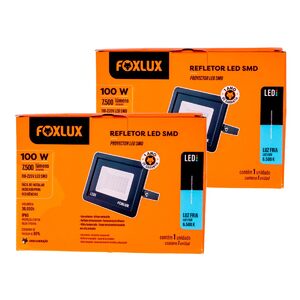 Kit 2 Refletor Led Foxlux 100w 6500k Bivolt | Leroy Merlin