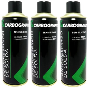 Kit - 3 Anti Respingo De Solda Em Spray Aerossol Sem Silicone - 300ml ...