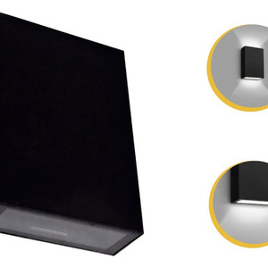 Kit 3 Arandela Blindada Efeito 2 Fachos Duplo Led 4w 3000k - Preto - Bco Frio - 110v/220v ...