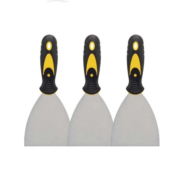 Kit 3 Espátula De Aço Lisa Com Cabo Emborrachado 3'' 0,7mm | Leroy Merlin