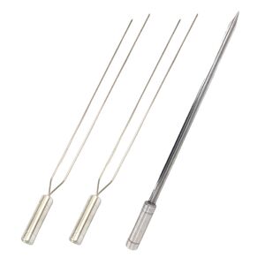 Kit 3 Espetos Churrasco Aço Inox Duplo E Espada Lâmina 40cm | Leroy Merlin