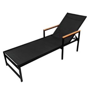Kit 3 Espreguiçadeira Em Alumínio E Tela Sling + Mesinha - Preto ...