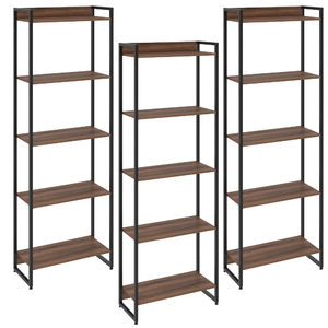 Kit 3 Estantes Multiuso Escritório Industrial 5 Prateleiras Areta ...