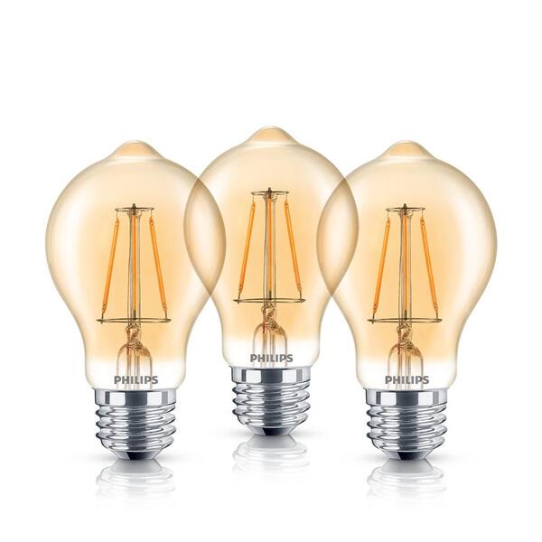 Kit 3 Lâmpadas Philips Led Filamento - Formato Bulbo, 7,5w | Leroy Merlin