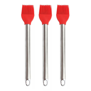 Kit 3 Pincéis Culinário Inox Silicone Utensílio 25cm | Leroy Merlin