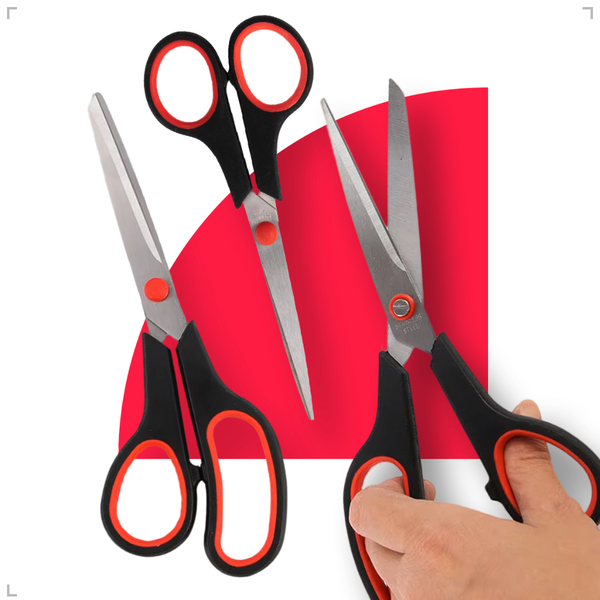 Kit 3 Tesouras Aço Inox Corte Costura Artesanato Domestico E ...