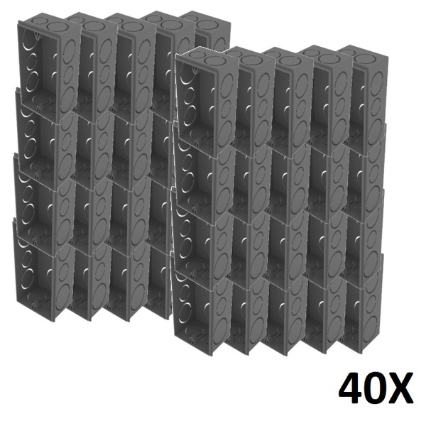 Kit 40 Caixa De Luz 4x2 Embutir Cinza Tuboline | Leroy Merlin