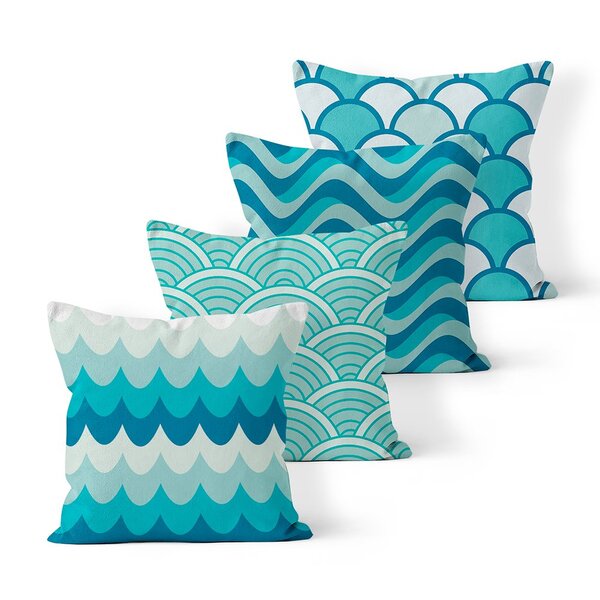 Kit 4 Almofadas Decorativas Own Estampa Em Tons De Azul - 45x45 Cm ...