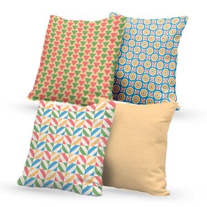 Kit 4 Almofadas Decorativas Own Retro Geométrico - 45x45 Cm Tecido ...
