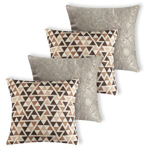 Kit 4 Almofadas Jacquard Cheia (espuma) - 4429 | Leroy Merlin