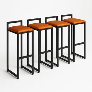 Kit 4 Banqueta Alta Bancada Balcão Cozinha Área Gourmet Bistrô Moderno ...
