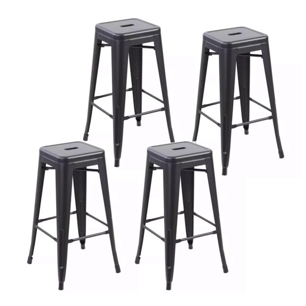 Kit 4 Banqueta Tolix Iron Preta | Leroy Merlin