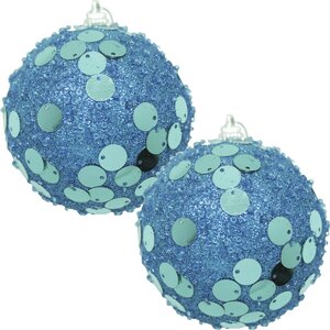 Kit 4 Bolas Árvore Natal Enfeite Azul Brilhante Gliter 75cm | Leroy Merlin