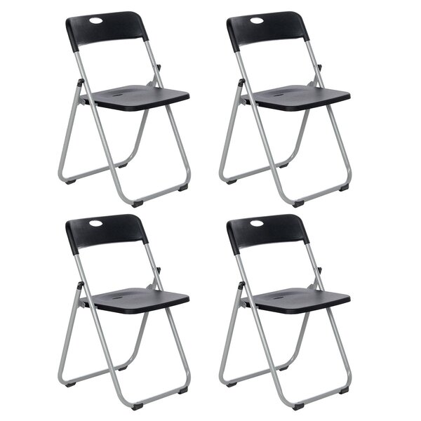 Kit 4 Cadeiras Dobravel Fort Bar Restaurante Lanchonete Eventos Preto ...