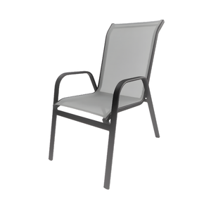 Kit 4 Cadeiras Tela Sling + 1 Mesa Ripada Ø90 Completo!! - Cinza ...