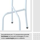Kit 4 Cadeiras Tubular 96x36x41 Cm Iris B Preto/branco Preto/ Branco ...