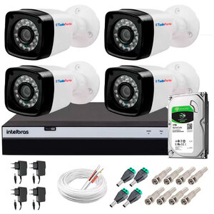 Kit 4 Câmeras De Segurança Full Hd 1080p 20m Infravermelho Dvr Hd 1tb ...