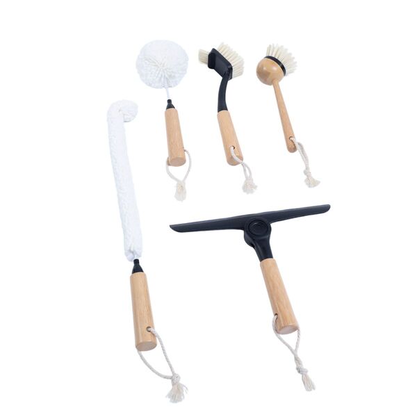 Kit 4 Escova De Limpeza E Rodo De Pia Preto - Oikos Preto U | Leroy Merlin