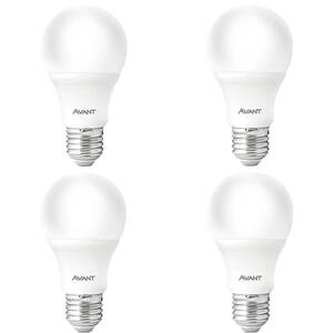 Kit 4 Lâmpadas Pera Led (a60) Branco 12w He1050 Avant Base E27 Bivolt ...