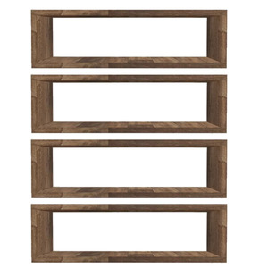 Kit 4 Nicho Retangular Madeirado 30x15x10p Mdf Decorativo | Leroy Merlin