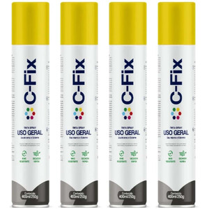 Kit 4 Tintas Spray Amarelo Uso Geral Inter/exter 400ml C-fix | Leroy Merlin