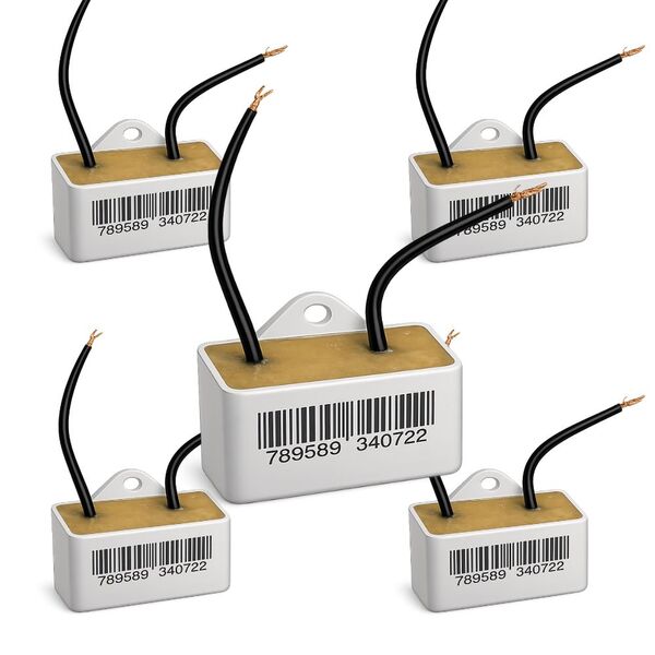 Kit 5 Capacitor 10 uF 250 V 2 Fios Metalizado Quadrado Trio Para Motor ...