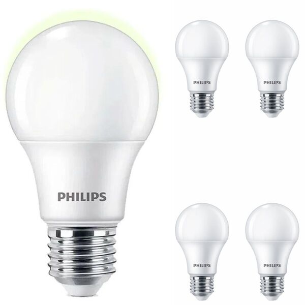 Kit 5 Lâmpada Led Philips 9w Bulbo Branco Neutro 4000K 806lm Equivale 60w Luz Neutra Residencial ...