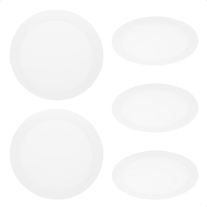 Kit 5 Painel Led Redondo Embutir 12w Branco Frio 6500k 220/110v | Leroy ...