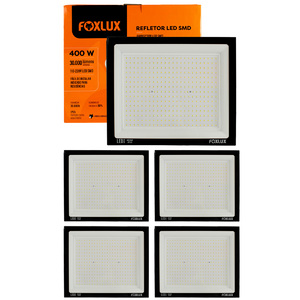 Kit 5 Refletor Led 400w 6500k Bivolt Ip65 Foxlux | Leroy Merlin