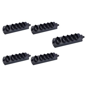 Kit 5 Réguas Com 5 Tomadas Margirius Tmu5-320 2p+t 20a Preta Bivolt ...