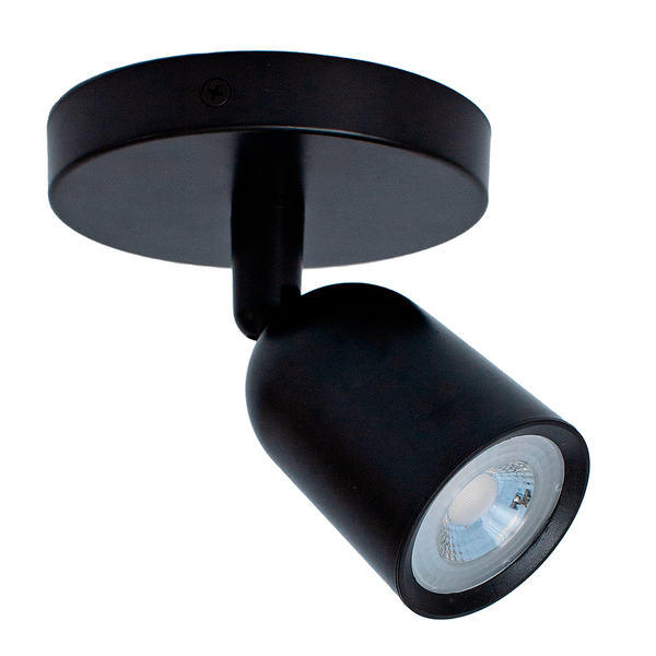 Kit 5 Spot Base Direcionável 7w 6500k Preto Bivolt Branco Frio | Leroy ...
