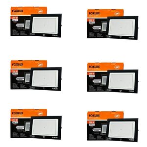Kit 6 Refletor Led Foxlux 200w 6500k Bivolt Preto | Leroy Merlin