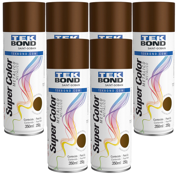 Kit 6 Tinta Spray Metálico Bronze 350ml | Leroy Merlin