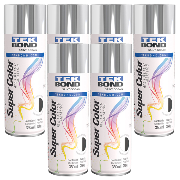 Kit 6 Tinta Spray Metálico Cromado 350ml | Leroy Merlin