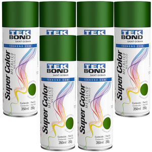 Kit 6 Tinta Spray Metálico Super Color Verde 350ml | Leroy Merlin